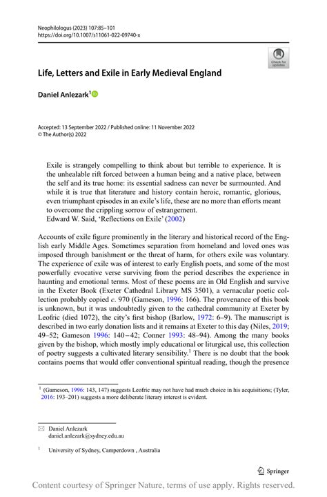 Pdf Life Letters And Exile In Early Medieval England
