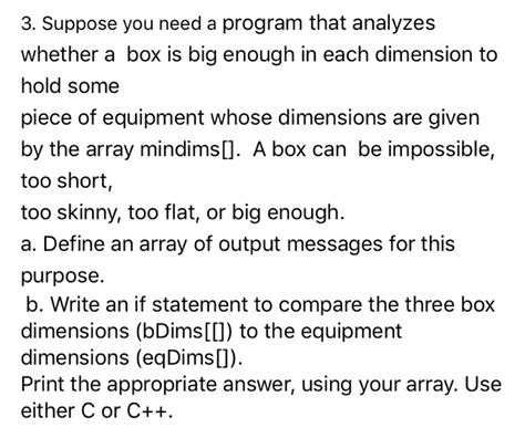 Solved 3 Suppose You Need A Program That Analyzes Whether A