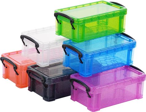 Iskybob 6 Packs Small Storage Bins With Lids Mini