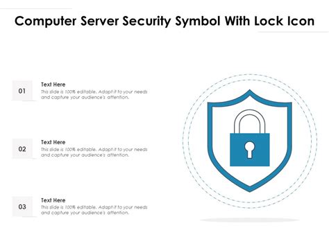 Computer Server Security Symbol With Lock Icon Ppt PowerPoint Presentation Summary Graphics