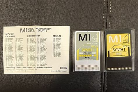 Korg MSC 02 PCM Data MPC 02 Rom Data Sound M1 Memory Card Reverb