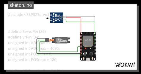 Servo Motor Control By Termo Sensor Copy Wokwi Esp32 Stm32 Arduino