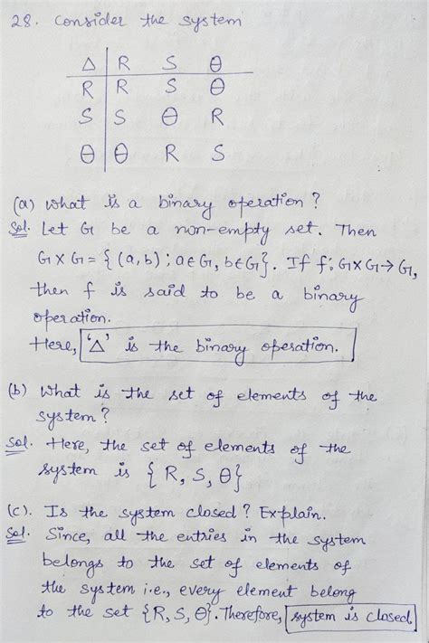 [solved] 28 consider the system r r a what is the binary operation