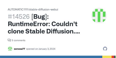 Bug Runtimeerror Couldn T Clone Stable Diffusion Command Git Clone Https Github