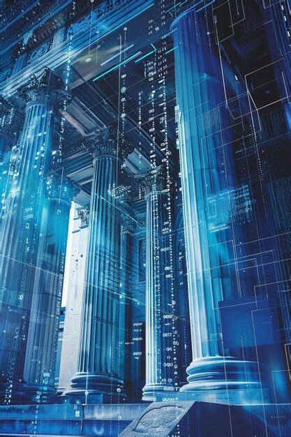 futuristic transformation of buildings through digital coding premium