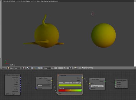 Cycles Using A Color Ramp With A Radial Blend Materials And Textures Blender Artists Community