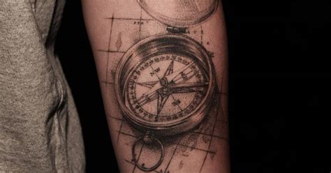 Compass Tattoos For Navigating Lifes Ups And Downs