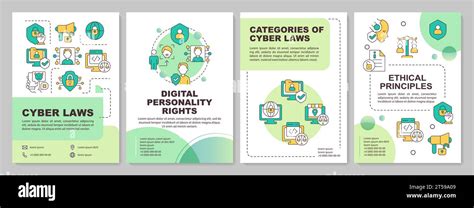 2d Brochure With Cyber Law Gradient Thin Line Icons Stock Vector Image And Art Alamy