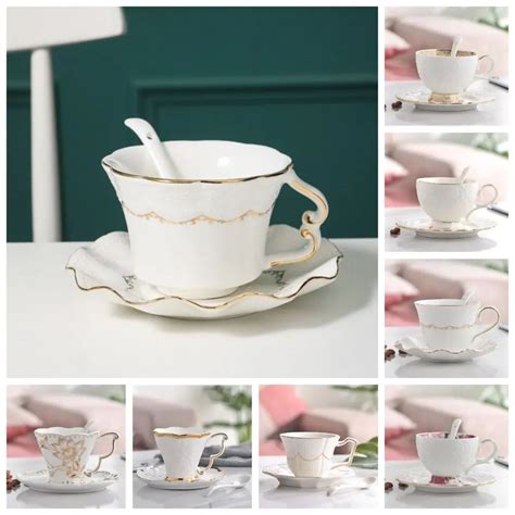 Винтажная керамическая кофейная чашка набор ложек изысканный креативный набор чайных чашек