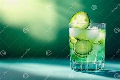 Refreshing Cucumber Juice On Smooth Gradient Background Stock Image Image Of Clear Wellness