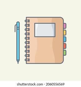 Notebook Pen Vector Illustration Stock Vector Royalty Free Shutterstock
