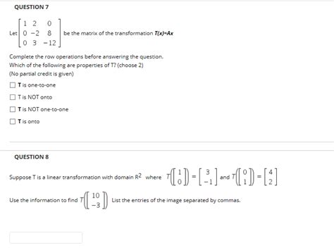 Solved QUESTION Let Be The Matrix Of Chegg Com