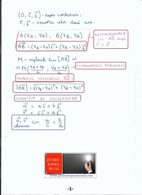 Descompunerea Unui Vector într Un Reper Cartezianclasa A 9 A