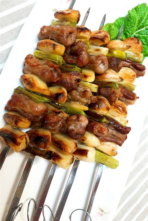 돼지고기 마늘 꼬치구이