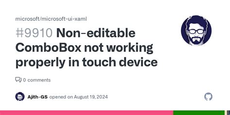 Non Editable Combobox Not Working Properly In Touch Device · Issue 9910 · Microsoftmicrosoft