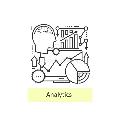 Modern Thin Line Of Icons Analytics Stock Vector Illustration Of Market Background 70080297
