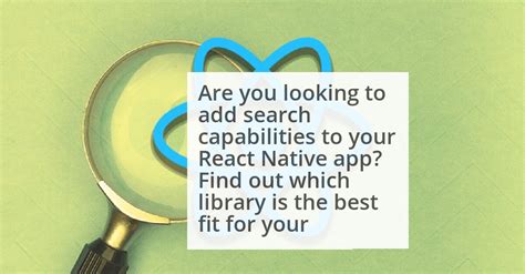 React Jobs On Linkedin Best React Native Search Libraries