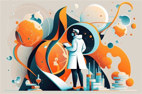 scientist conducting experiments and researching created with