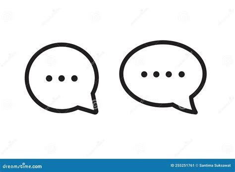 Simple Bubble Chat Icon Vector Illustration Stock Vector