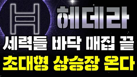 헤데라 코인🚨세력들 바닥 매집 끝🚨 초대형 상승장 다가옵니다헤데라코인 헤데라코인전망 Youtube