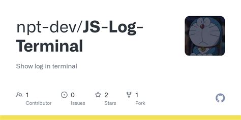 GitHub Npt Dev JS Log Terminal Show Log In Terminal
