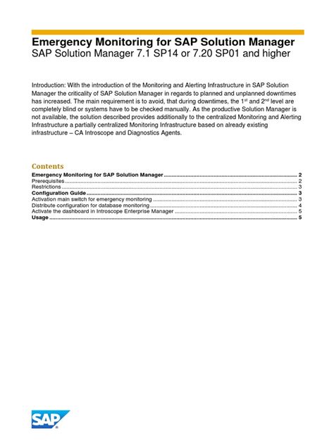 howto configuration of emergency monitoring pdf databases computer data