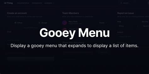 gooey menu ui thing