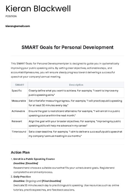 Free Smart Goals Case Management Template To Edit Online