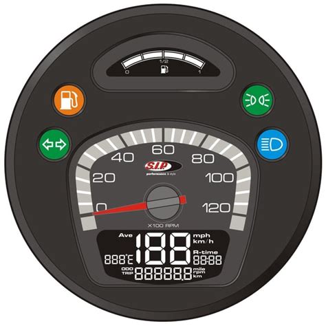 Speedometer Rev Counter SIP 2 0 140 Km H Mph 14 000 Umin Rpm Face Black White Numbers