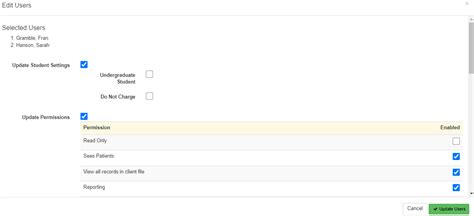 Assigning And Editing User Permissions And Case Loads