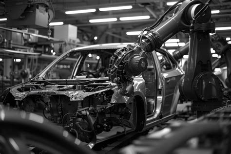 Automotive Engineers Collaborating With Robots In Advanced Tasks