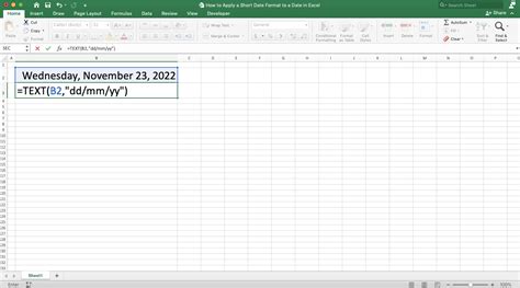 How To Apply A Short Date Format To A Date In Excel Compute Expert