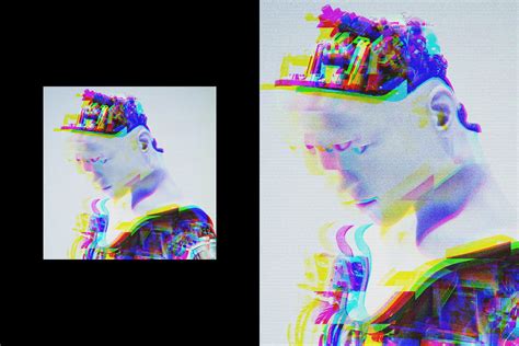 VHS Glitch Photo Effects Design Cuts