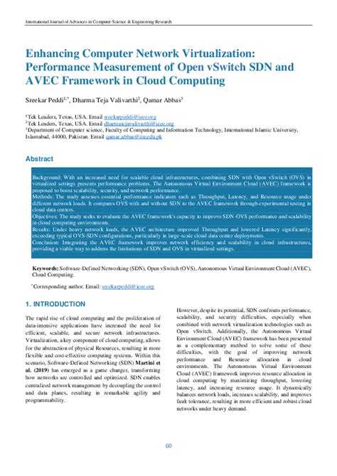 Pdf Enhancing Computer Network Virtualization Performance