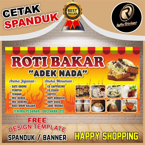 Spanduk Banner Roti Bakar Spanduk Baner Roti Bakar Makanan Dan
