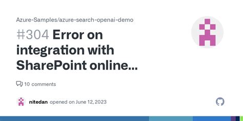 Error On Integration With Sharepoint Online Document Library · Issue