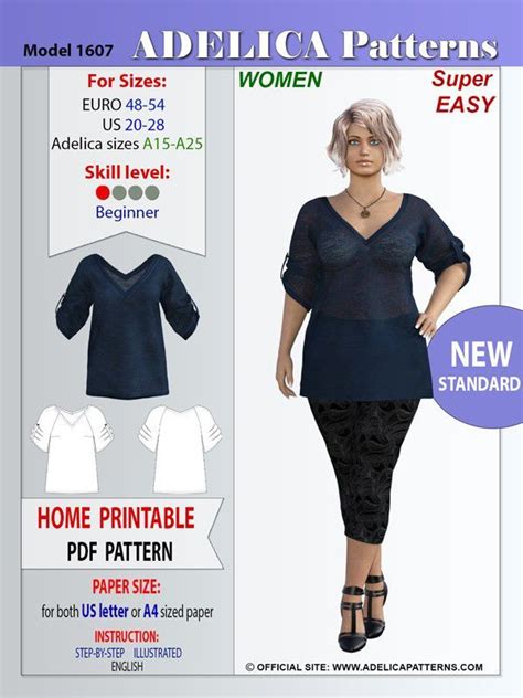 Plus Size Tunic Sewing Patterns Tunic Pattern Easy Sewing Patterns