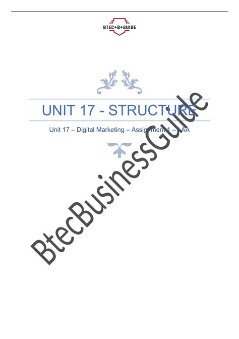 Btec Business Unit 17 Digital Marketing Assignment 1 Laa