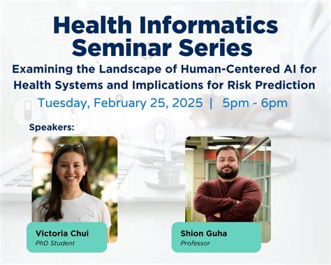 Health Informatics Seminar Series Examining The Landscape Of Human Centered Ai For Health