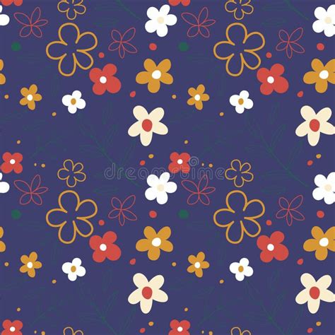 Floral Shape Seamless Pattern Stock Vector Illustration Of Plant