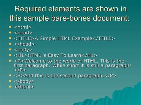 Html Introduction Ppt