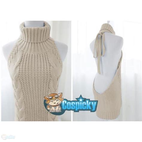 Virgin Killer Sweater Dress Cp Black Backless Sweater Days Reservation Roupas