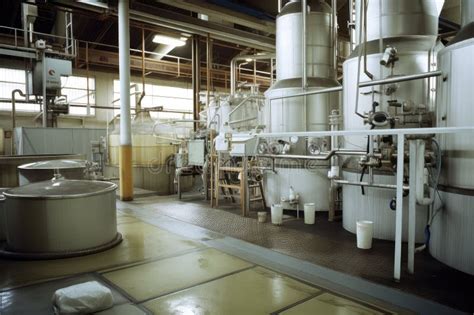 Chemical Processing Plant With Massive Amounts Of Raw Materials Being Transformed Into Valuable