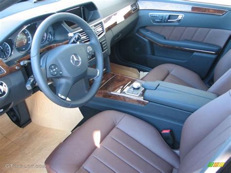 Chestnut Brown Interior 2011 Mercedes Benz E 350 4matic Sedan Photo