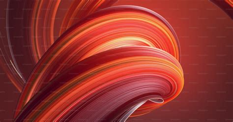 색깔이 있는 추상적인 뒤틀린 모양 컴퓨터에서 생성된 기하학적 그림입니다 3d 렌더링 사진 Unsplash의 3 차원 이미지