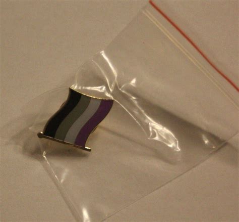 Ace Asexual Pride Flag Lgbt Black Gray Purple White Metal And Enamel