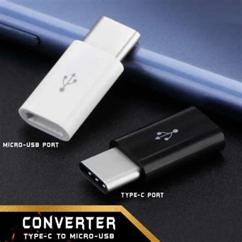 Jual Converter Micro Usb To Type C Adapter Tipe Konektor Konverter Sambungan Charger Hp