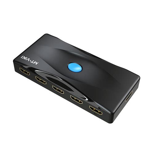 Hdmi Switch 5 In 1 Out 4k 60hz With Ir Remote Control Mt Viki