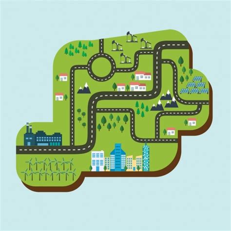 Free Vector Coloured Map Design