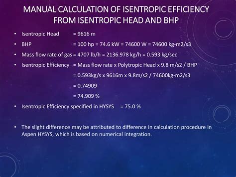 Presentation On Calculation Of Polytropic And Isentropic Efficiency Of Natural Gas Compressors PDF